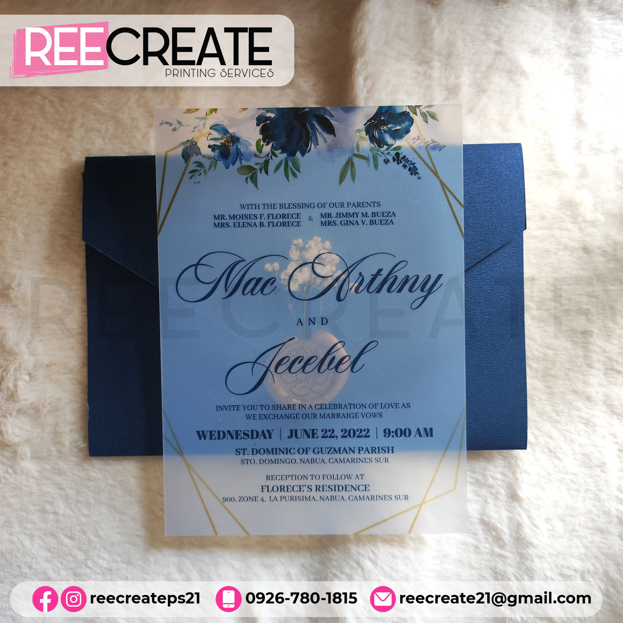 Transparent Wedding Invitation with envelope and seal - FREE Layout ...