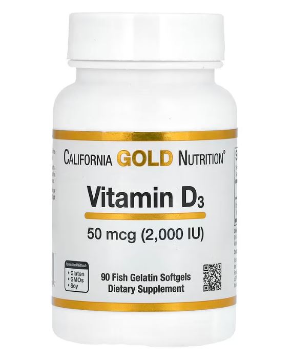 California Gold Nutrition Vitamin D3 125mcg (5000 IU) / 50mcg (2000IU ...