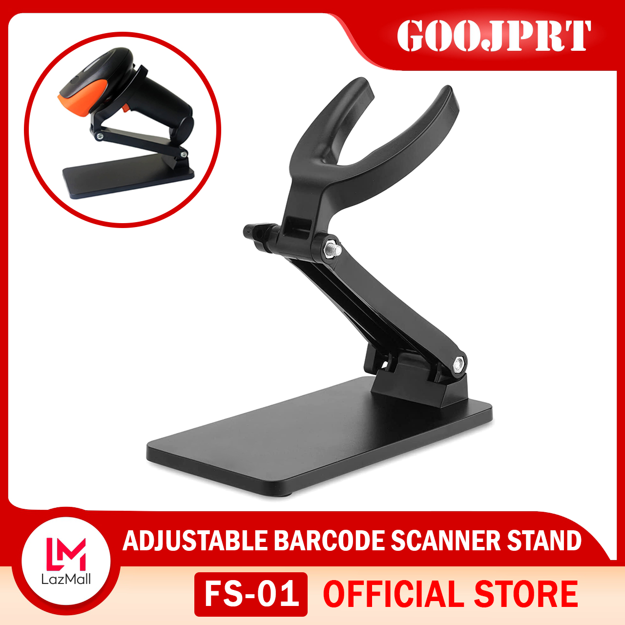 Goojprt FS-01 Universal Adjustable Barcode Scanner Holder Stand for ...