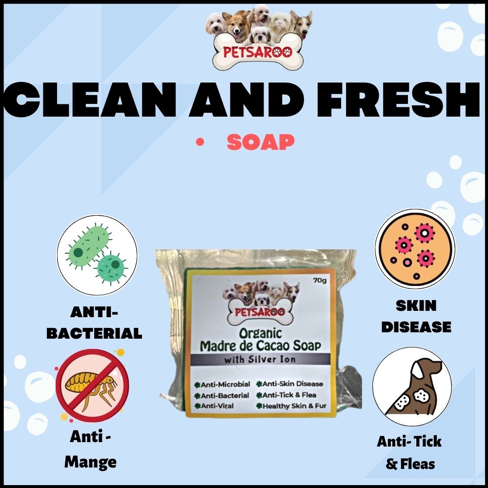 PetsaroO dog 100% Organic madre de cacao SOAP and silver ion ...