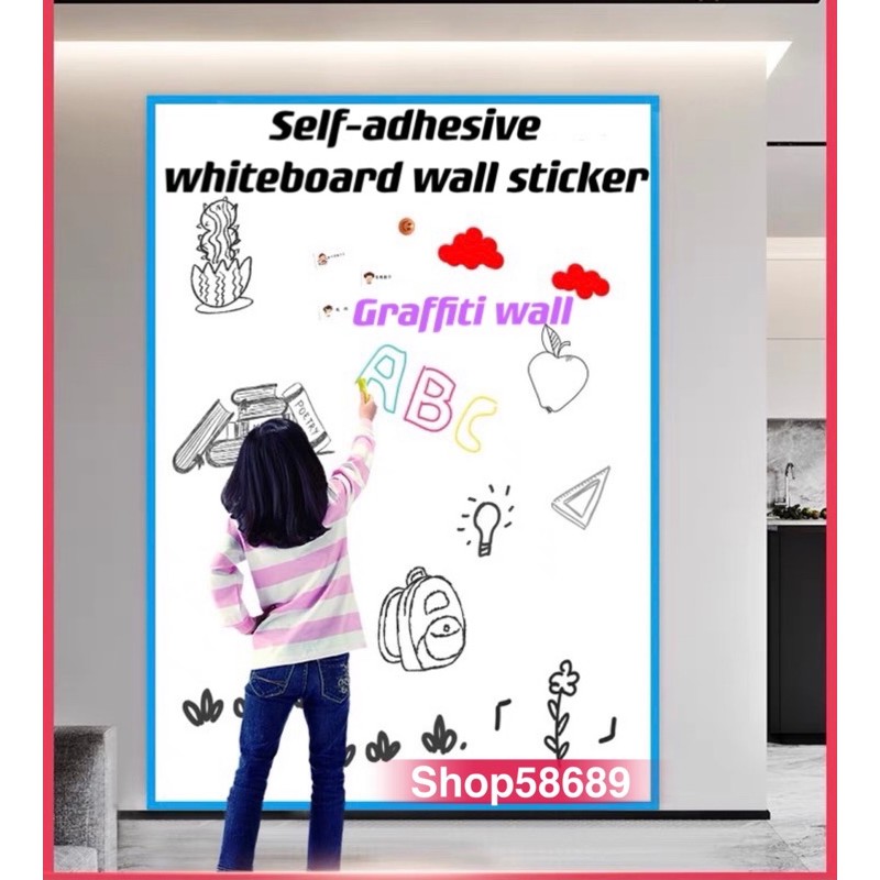 luckyLKH Soft Whiteboard Wall Sticker Seamless Whiteboard Sticker ...