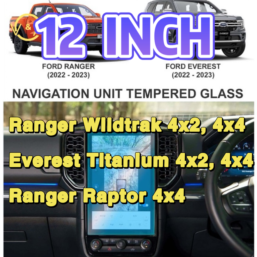 CAG Tempered Glass Screen Protector for Next Gen Ford Ranger Raptor ...