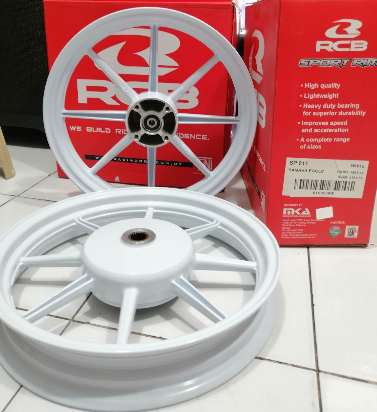 RACING BOY RCB RB8 MAGS Mio i 125 WHITE (4Holes) | Lazada PH