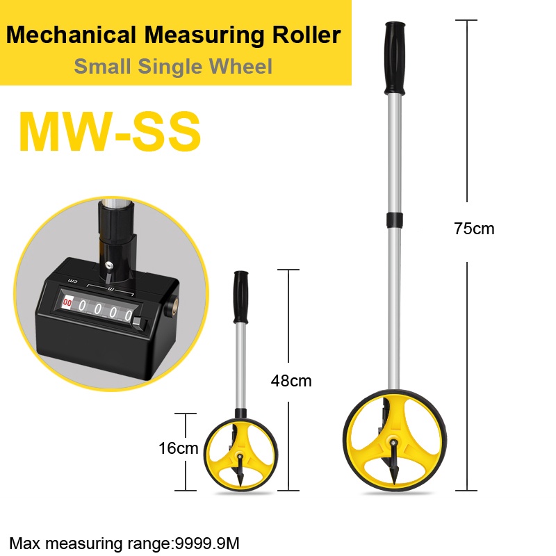 Digital/Mechanical ABS Folding Distance Measuring Wheel Roller ...