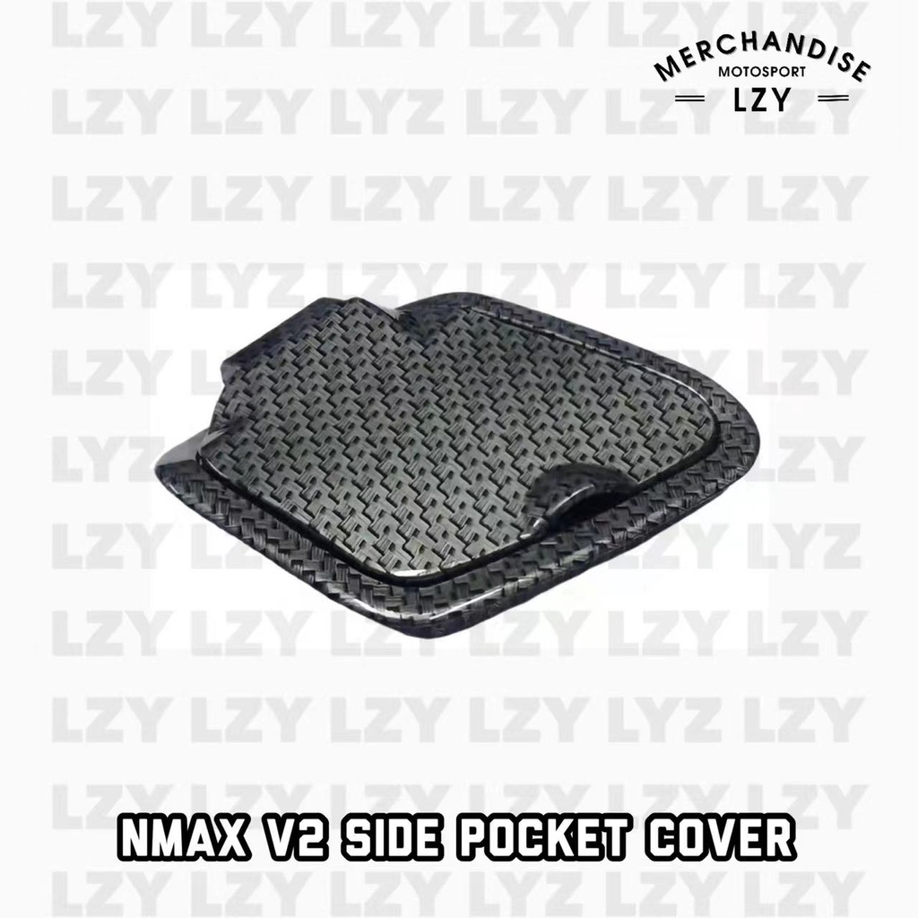 NMAX V2 2020 Side Pocket Cover Compartment Cover Carbon Design With ...