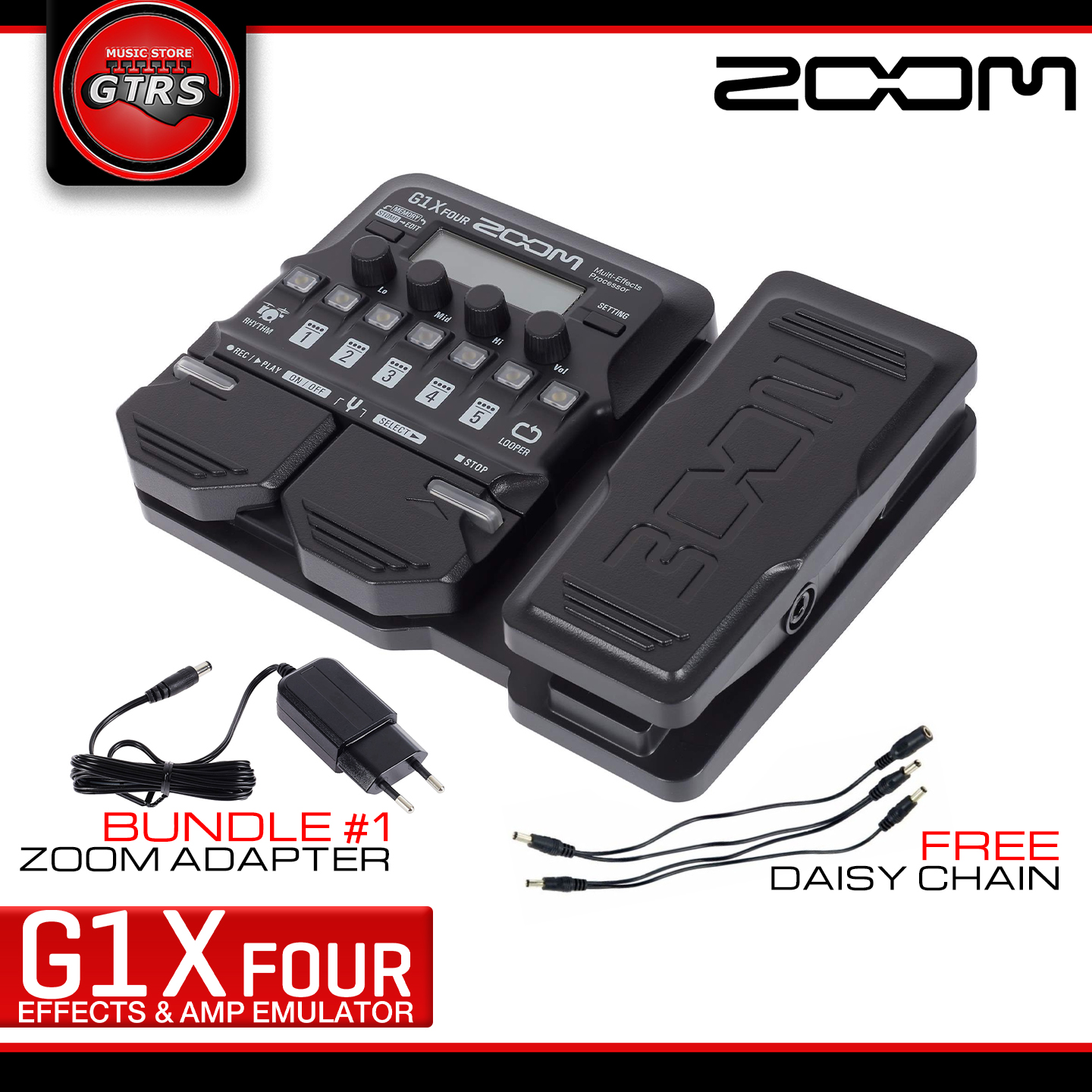 Zoom G1X Four Guitar Multi-Effects Processor with Built-In Expression ...