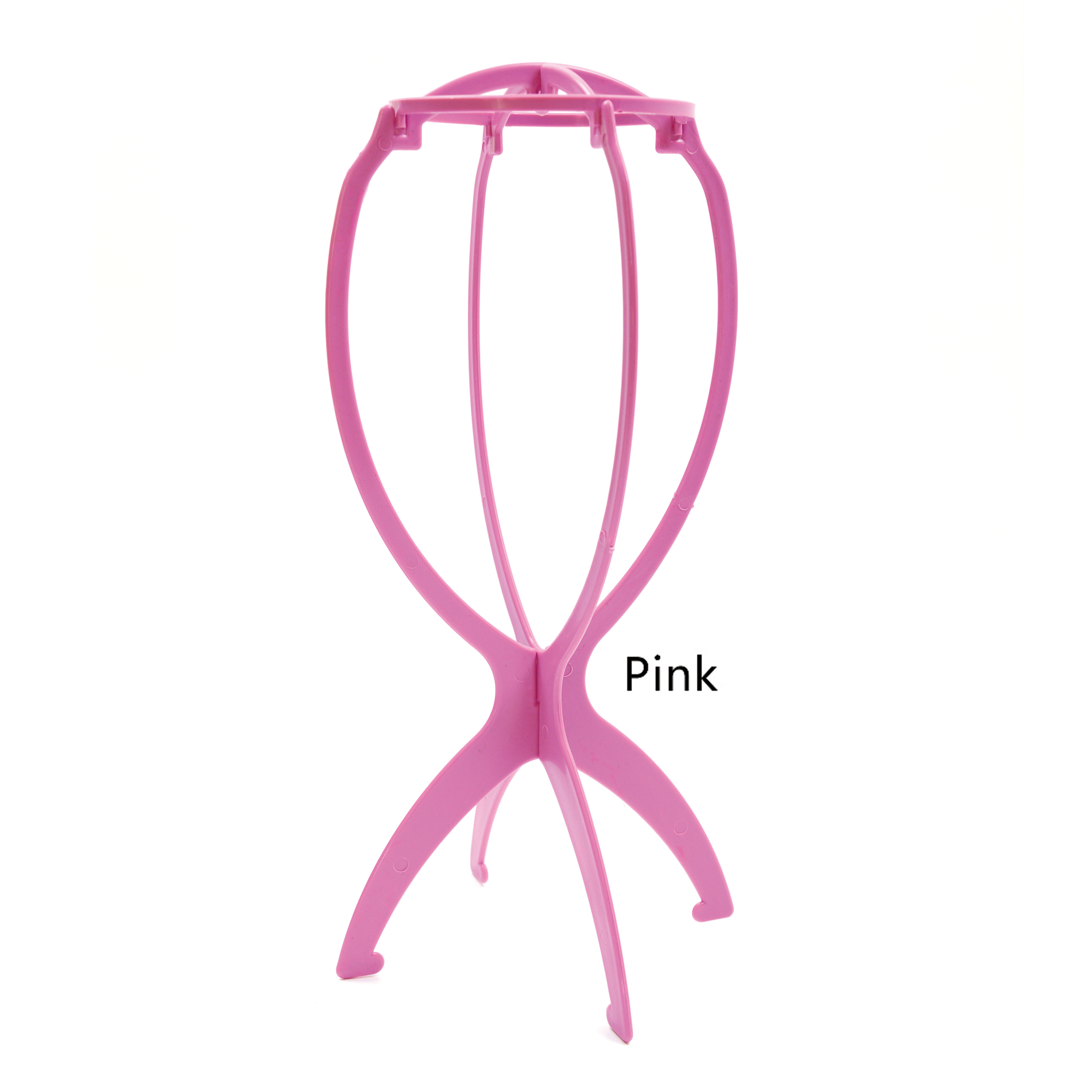 Wig Stand Wig Holder Portable Premium Black Pink Collapsible For ...