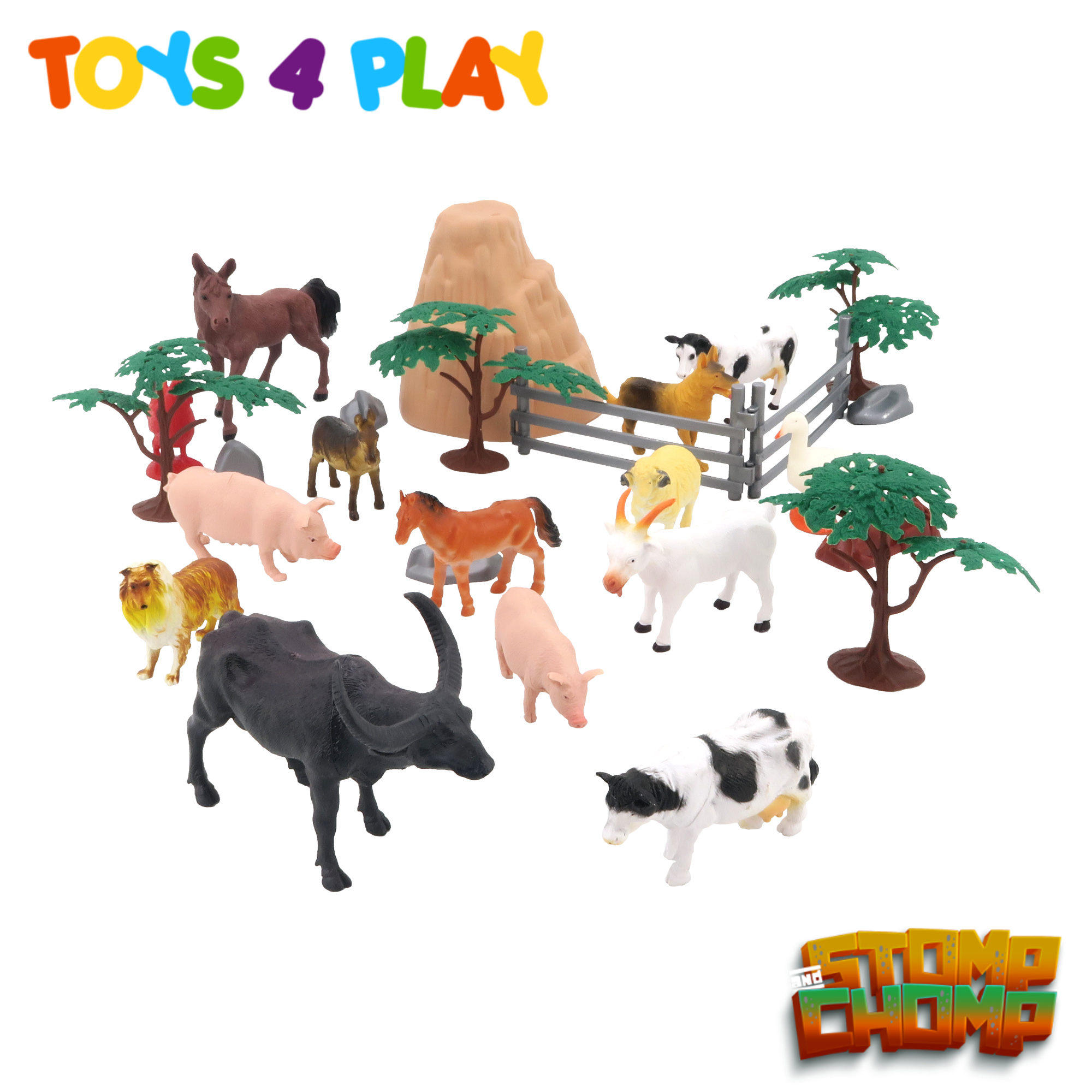 Stomp & Chomp Farm Animals Playset (Set of 12 to14 pcs) | Lazada PH