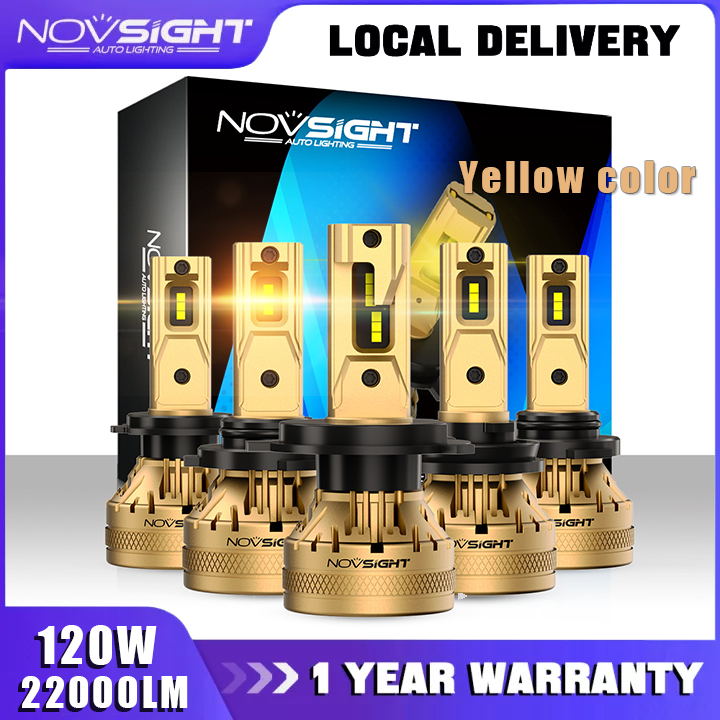 Novsight N37Y 22000LM H4 H7 H11 HB3 HB4 high low beam LED headlight ...