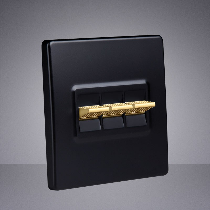 Wall Light Retro Toggle Switch 1-3 Gang 2 Way High Quality Black ...