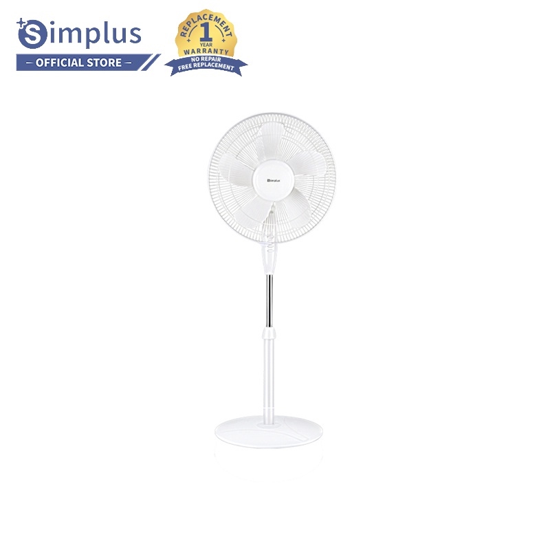 Simplus Standing Fan Electric Floor Fan 16 Inch Height Adjustable 5 ...
