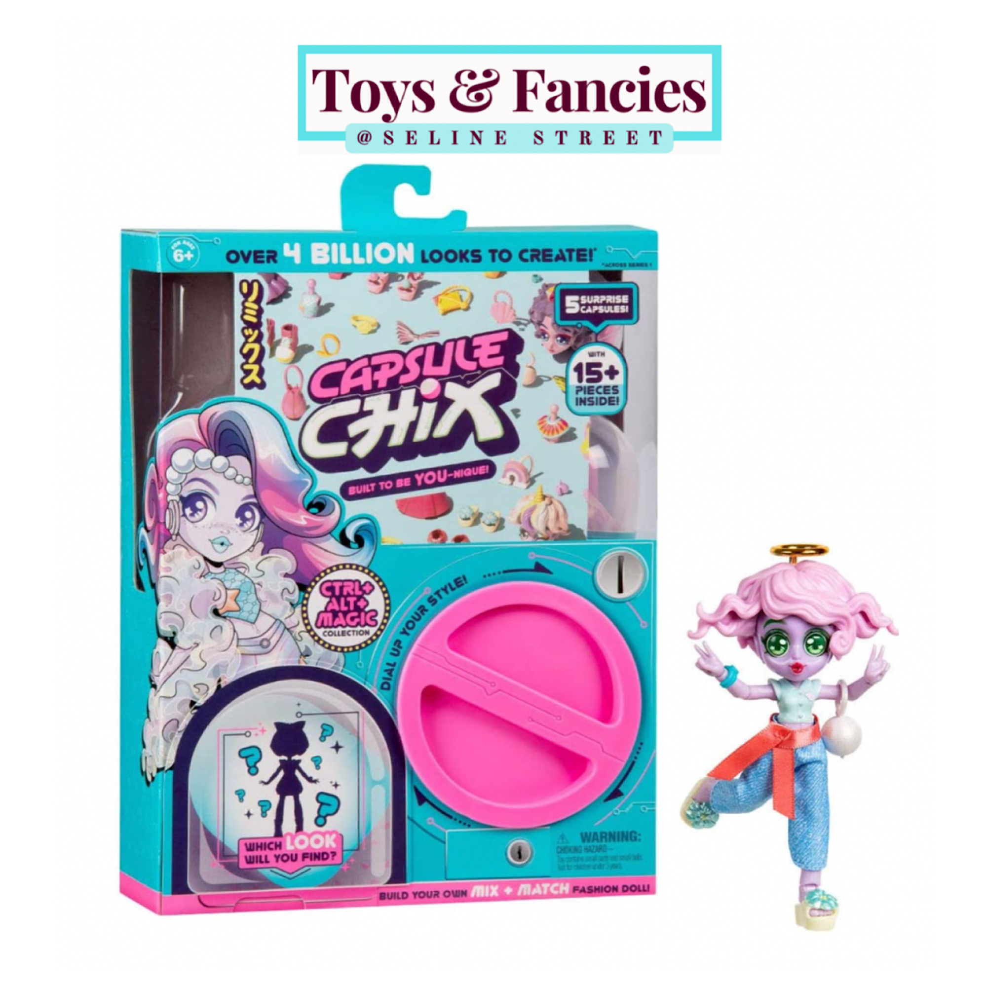 🇺🇸 Capsule Chix Ctrl+Alt+Magic Collection, 4.5 inch Doll with Capsule ...