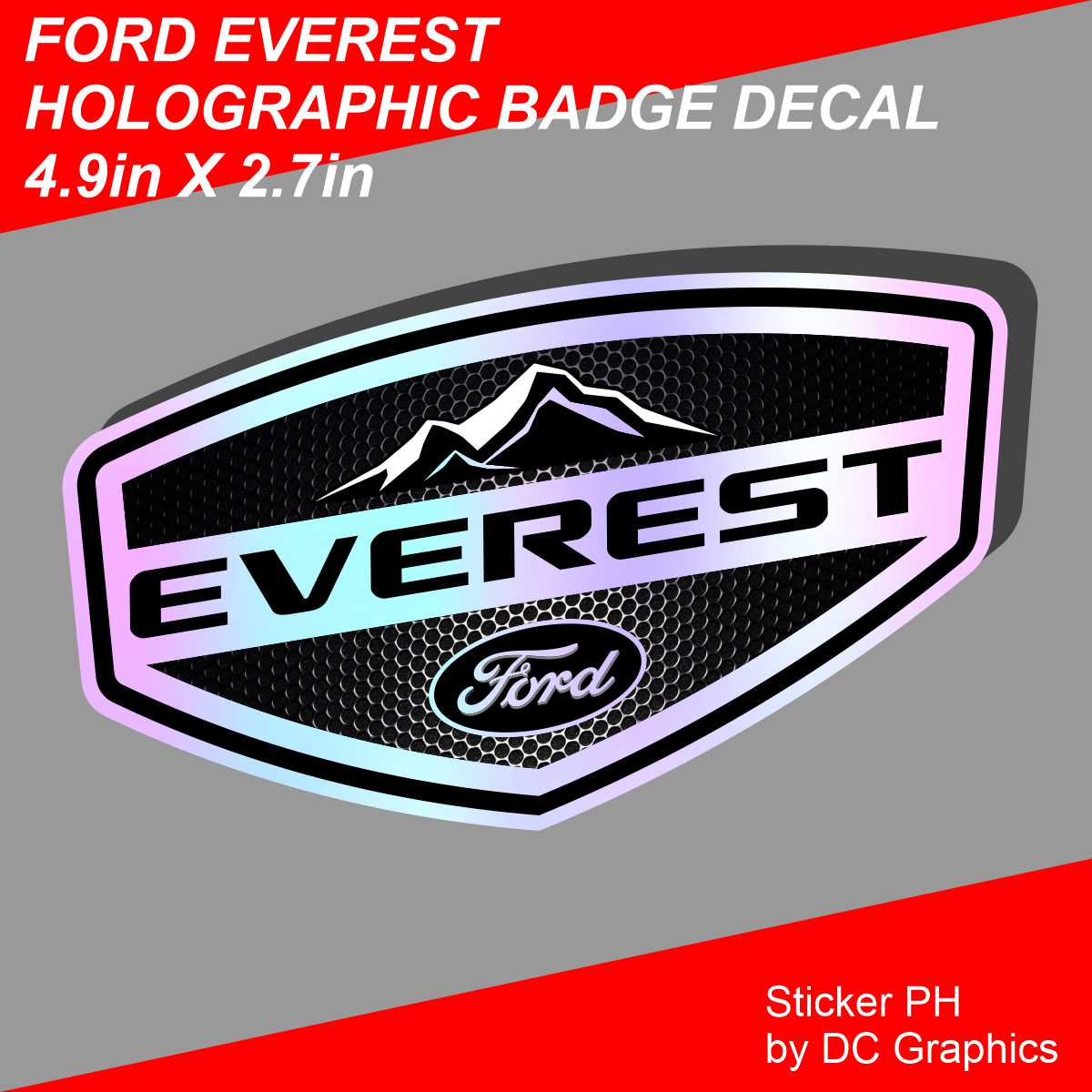 FORD EVEREST HOLOGRAPHIC BADGE DECAL | Lazada PH