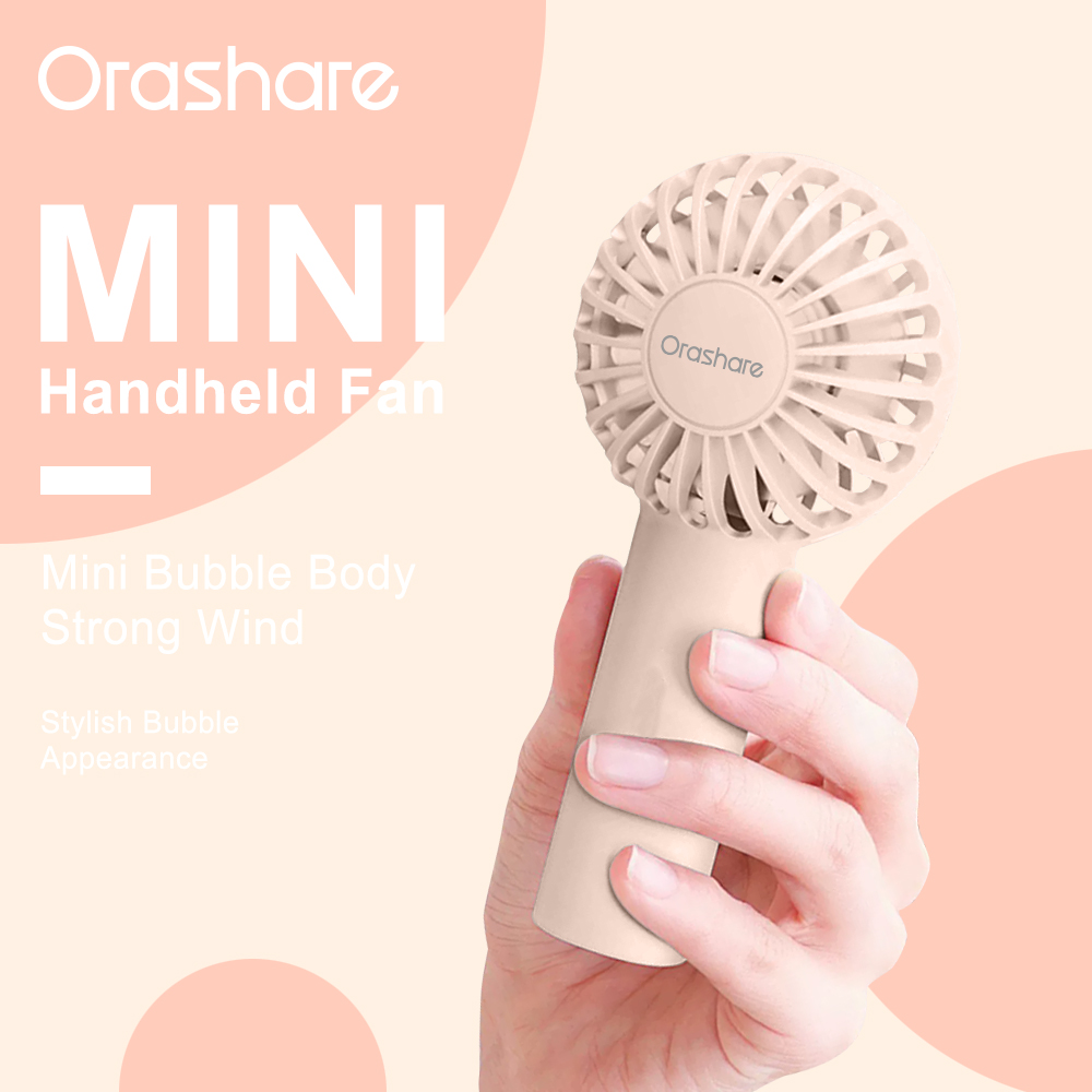 Orashare HF02 Mini Fan Portable Electric Fan 3 Wind Speeds Super Handy and Lightweight Mini ...