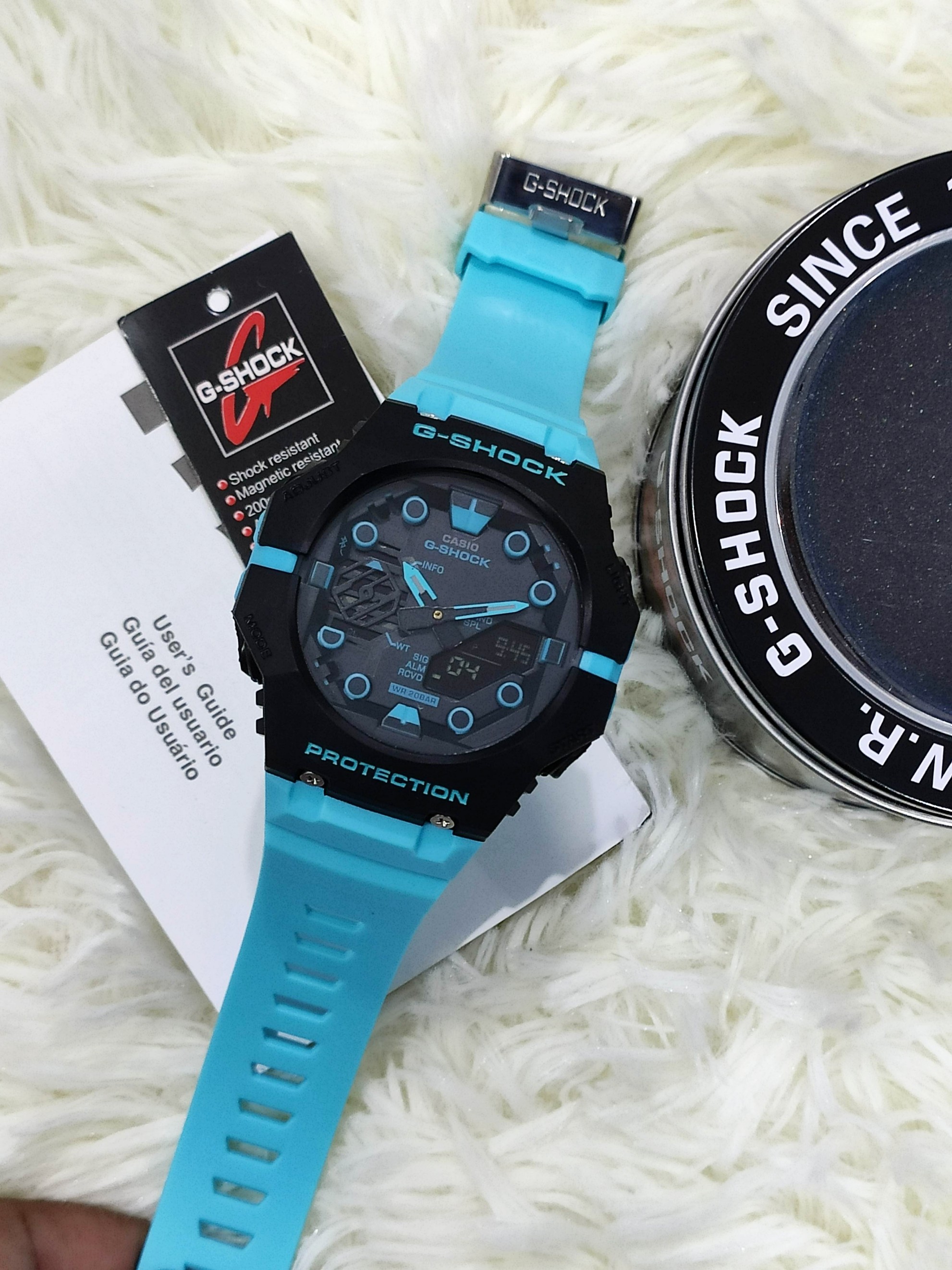 Men's Original G Shock GA-B00 | BAB00 Dual-Time CarbonCore Navy ...