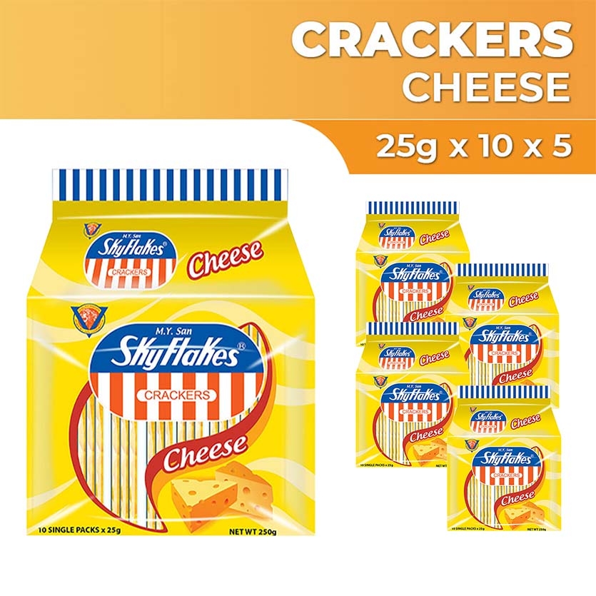 Skyflakes Crackers Cheese Flavor 25g x 10 X 5 | Lazada PH