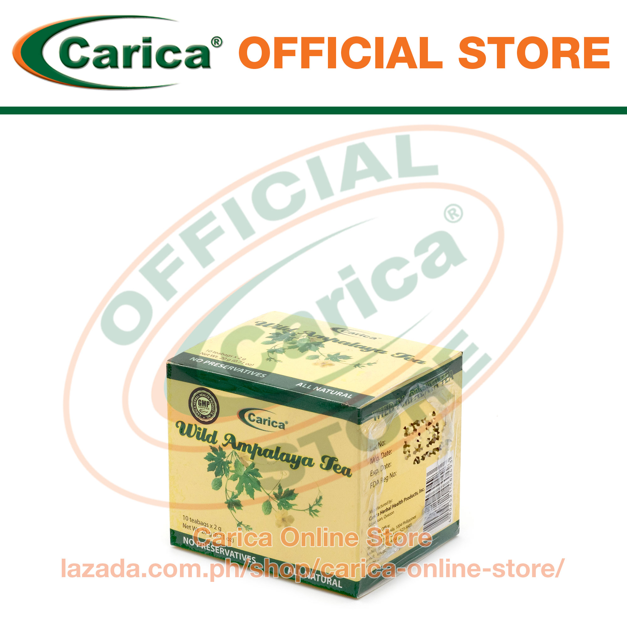 Carica Wild Ampalaya Tea (Bitter Melon - Momordica charantia) - Box of ...