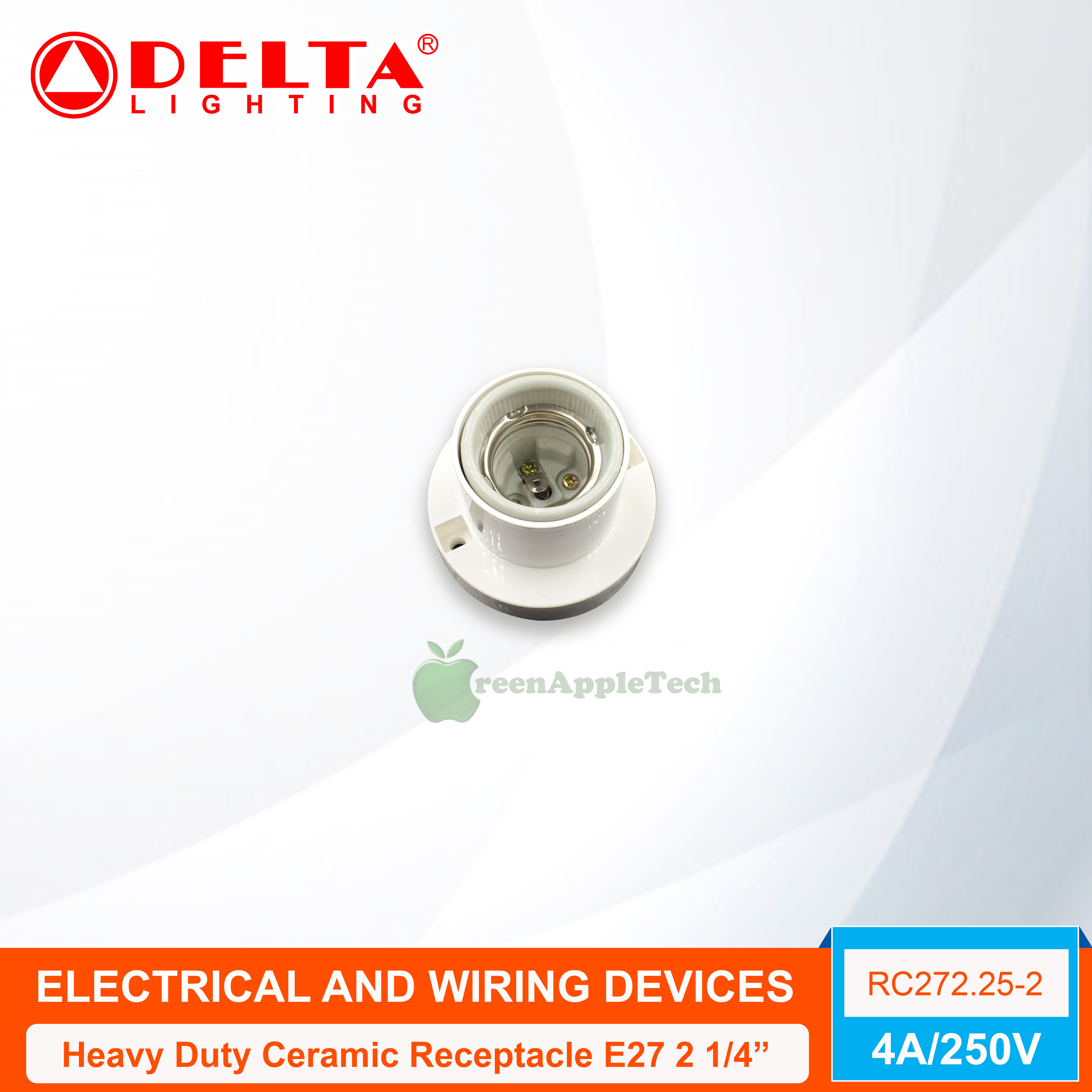 Delta Lighting Wiring Devices Heavy Duty Ceiling Receptacle E27 2 1/4 ...