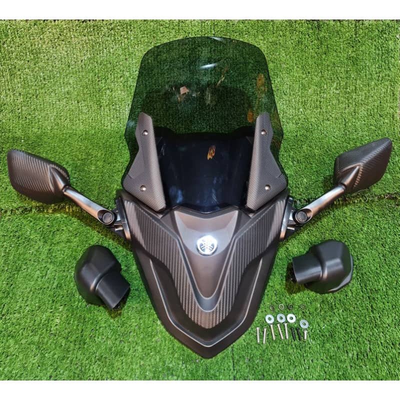 NMAX V2 Windshield Visor Mask Voltron MHR w Side mirror Nmax 2020 2021 ...
