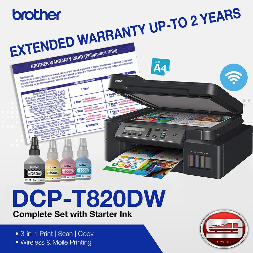 Brother DCP T820DW Ink Tank Printer/DCP-T820DW/Brother T820DW | Lazada PH