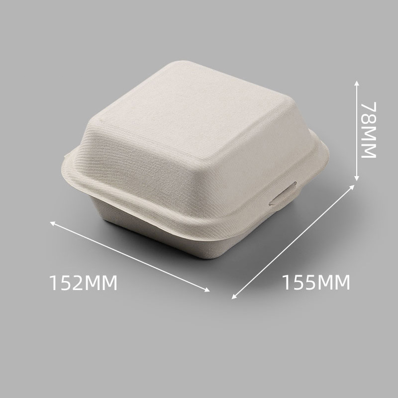 Bento Cake Clamshell Oval Lunchbox Sugarcane Bagasse Food Container Eco ...