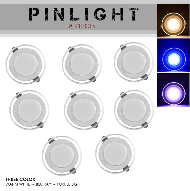 8 PIECES Tri Color Round Dowlight LED Ceiling light Recessed Highlight ...
