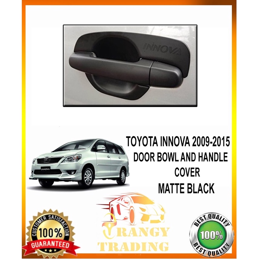 Toyota Innova 2005 to 2015 Door Bowl and handle cover MATTE BLACK ...