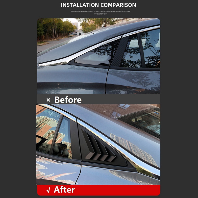 Rear Side Window Louvers, Scoop Louvers Cover Blinds for MG 5 MG5 2021 ...