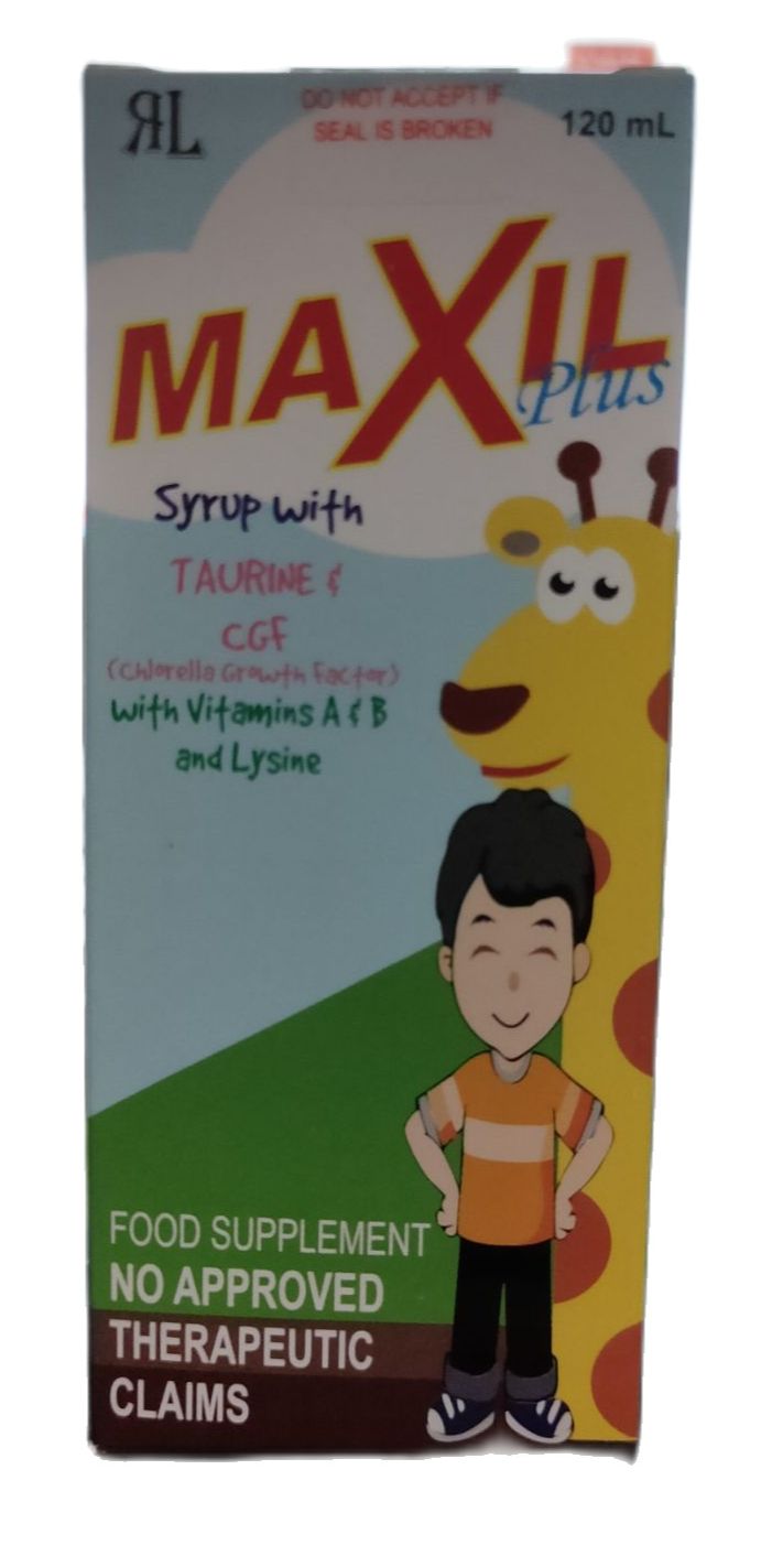 Maxil Plus Syrup(1-9 yrs old) Food Supplement w/ Taurine, CGF, Vitamin ...