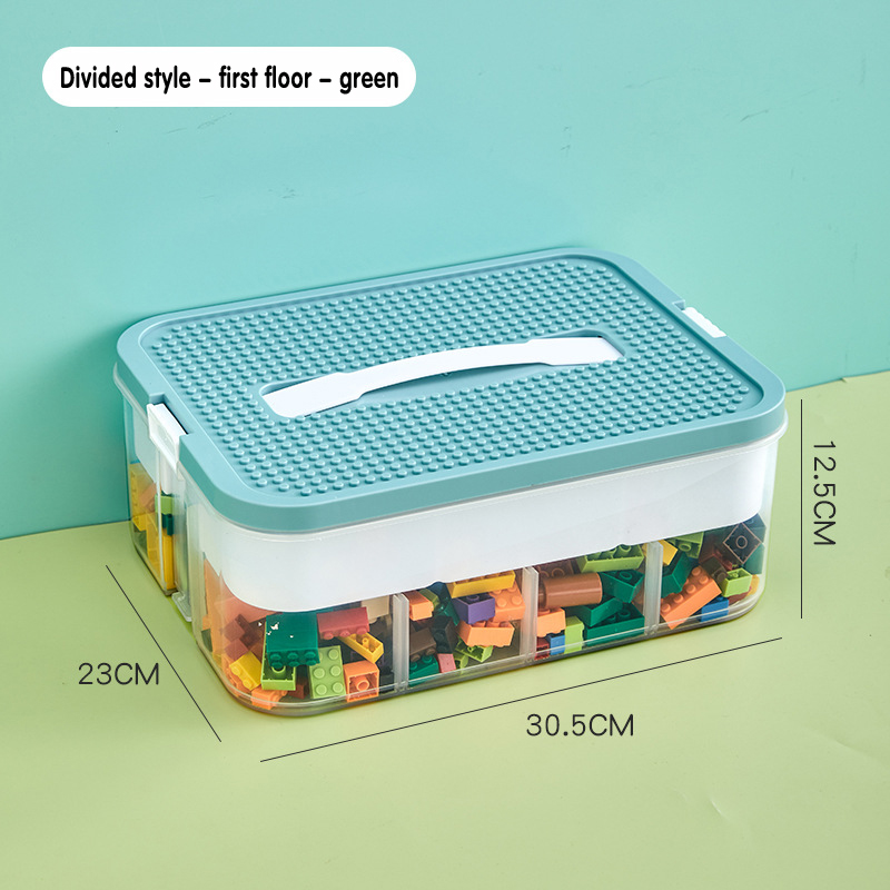 Small Particle Lego Building Blocks Storage Box Multi-Layer Compartment ...