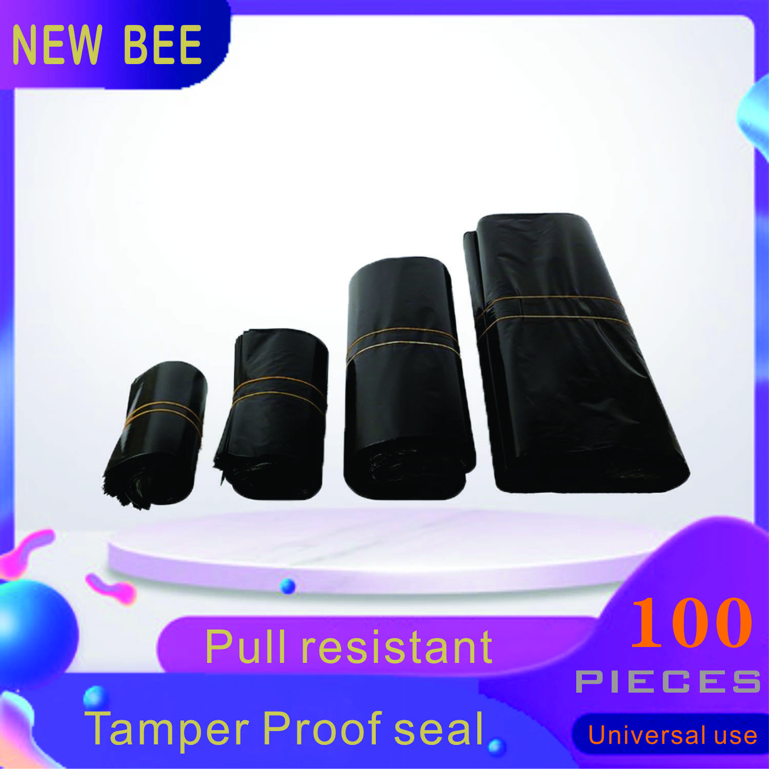 100 PCS BLACK PLAIN POUCH COURIER SHIPPING BAG POLYMAILER PARCEL ...