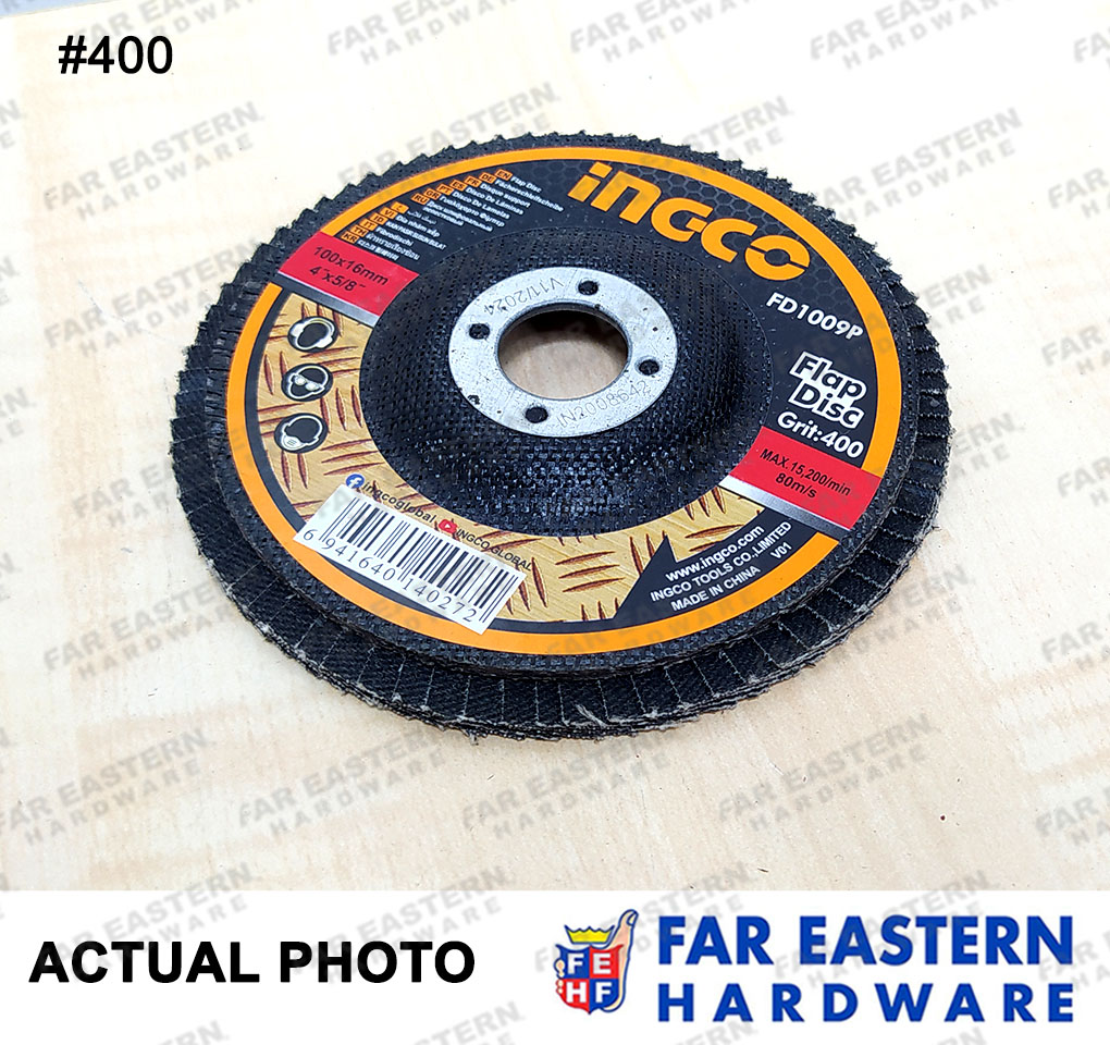 INGCO Flap Disc 4" Grit 40 | 60 | 80 | 120 | 400 INAC | Lazada PH