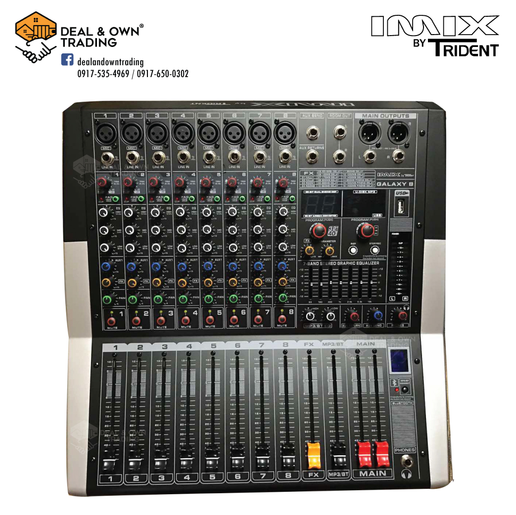 IMIX Galaxy 8 Powered Mixer 8 Channel Mixer 250W per Channel | Lazada PH