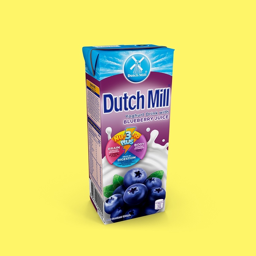 Dutch Mill Yoghurt Drink Blueberry Juice 180ml x 12 | Lazada PH