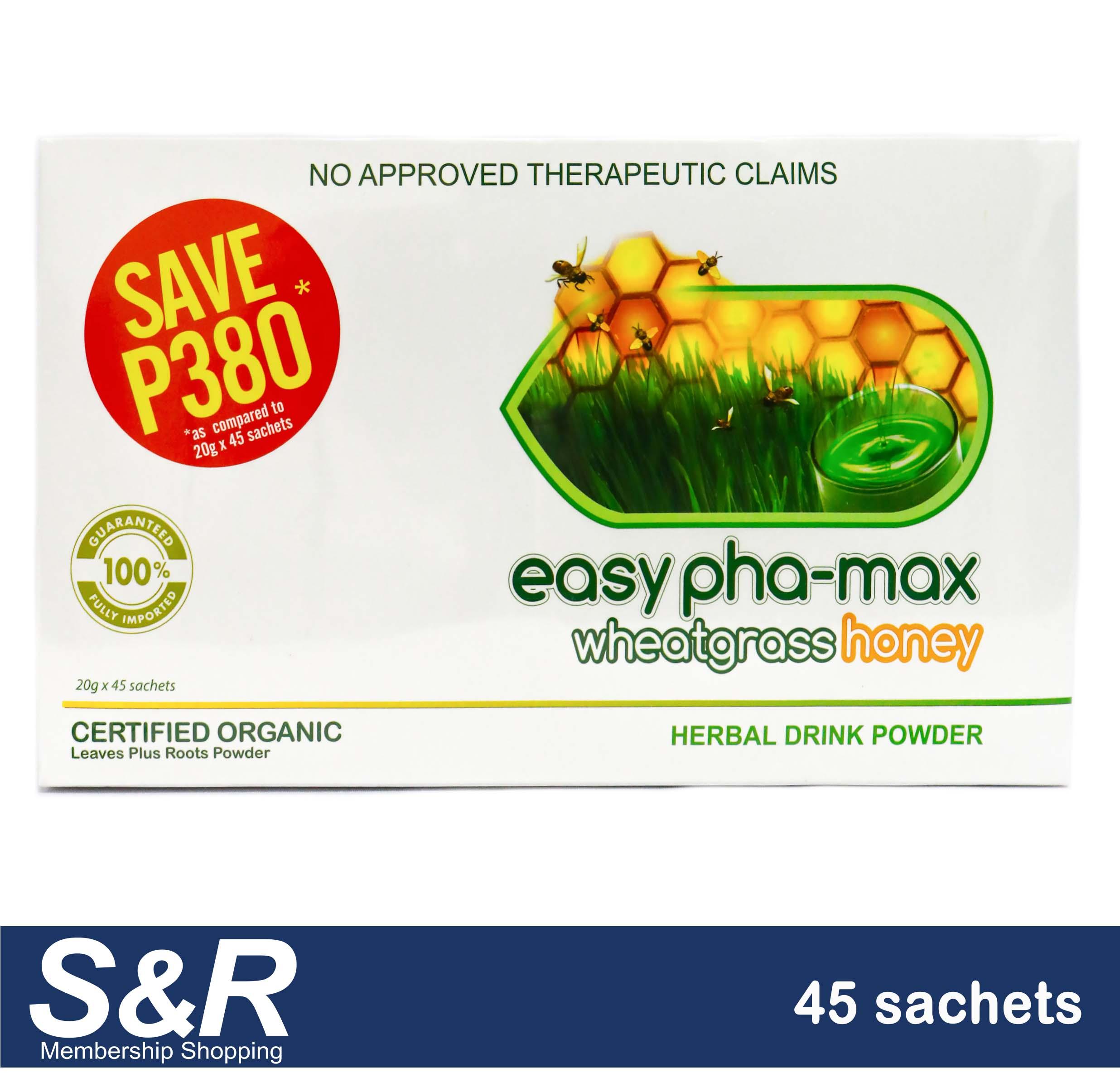 Easy Pha-Max Wheatgrass Honey Herbal Drink 20g x 45 Sachets | Lazada PH