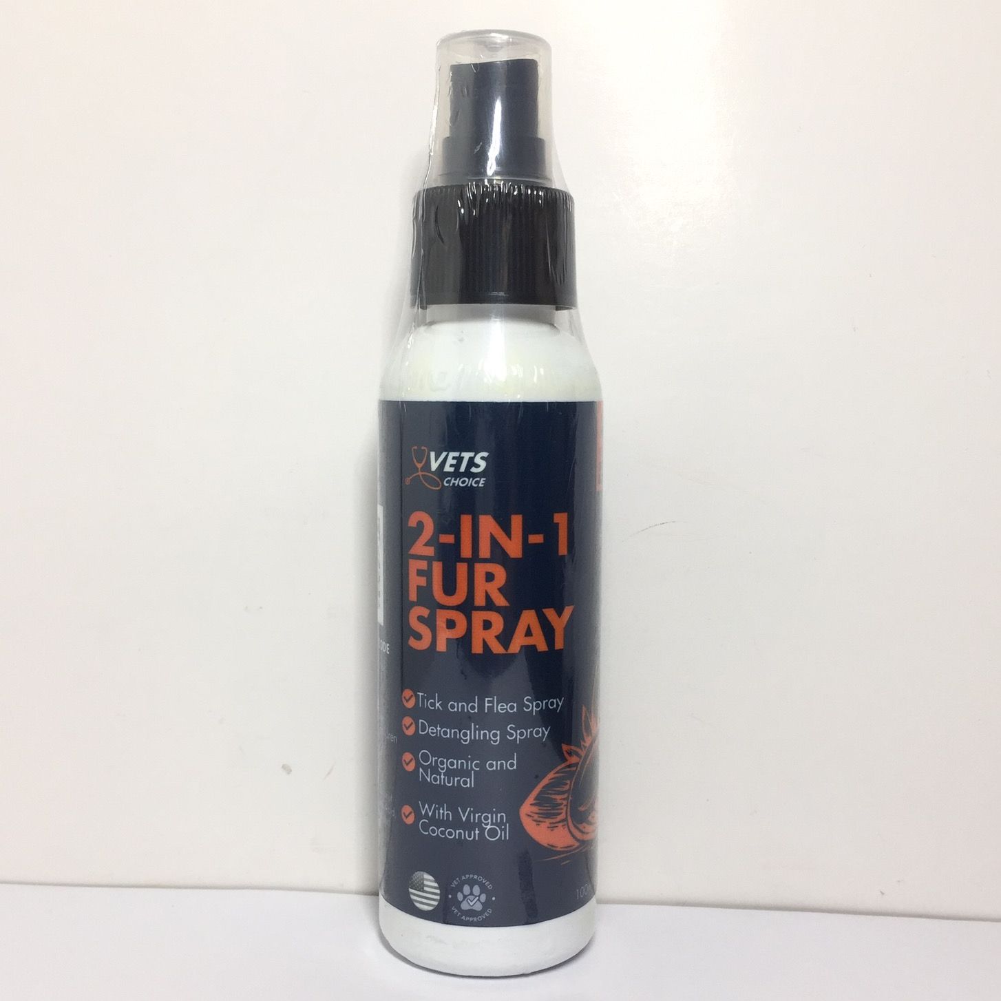 [VET SUPPORT] 100mL VETS CHOICE 2-IN-1 FUR SPRAY with Virgin Coconut ...
