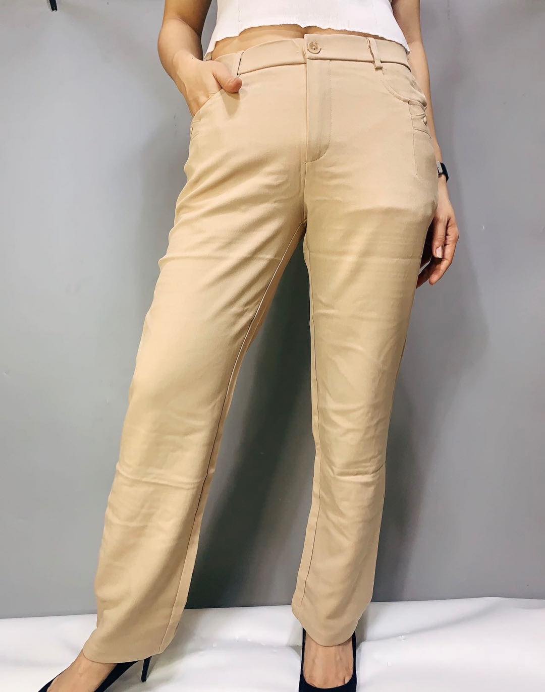 Highwaist Straightcut Slacks Formal Office Pants (L-5XL) Garterized ...