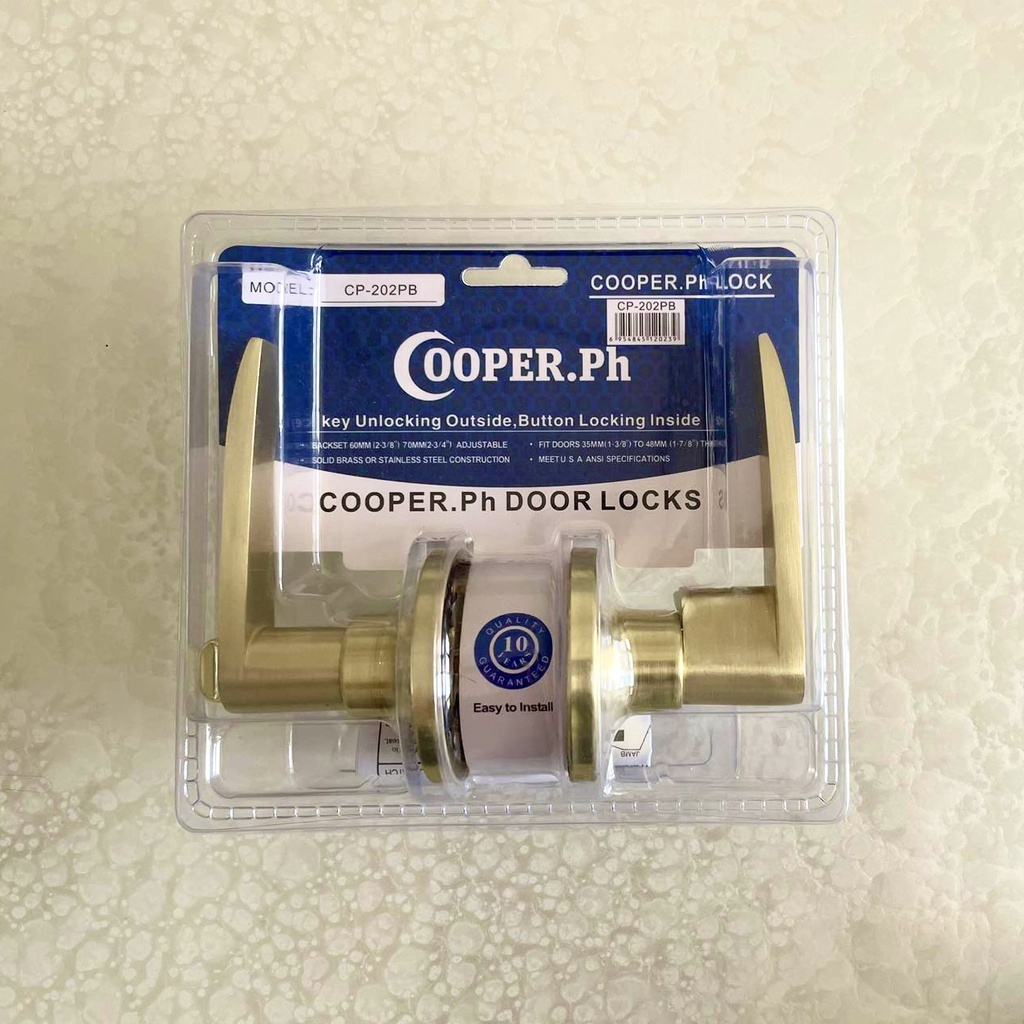 CP-202 Cooper lever type lock black doorknob Stainless Steel Lockset ...