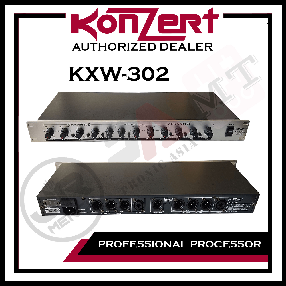Konzert 3 way Stereo Crossover with Subwoofer Out (KXW-302) | Lazada PH