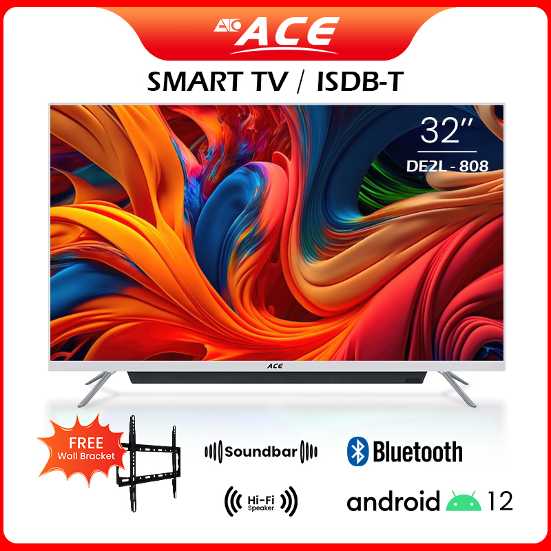 ACE 32" Smart Digital-DE2L LED-808 (Android 12, ISDB, Bluetooth and Built-in Soundbar) | Lazada PH