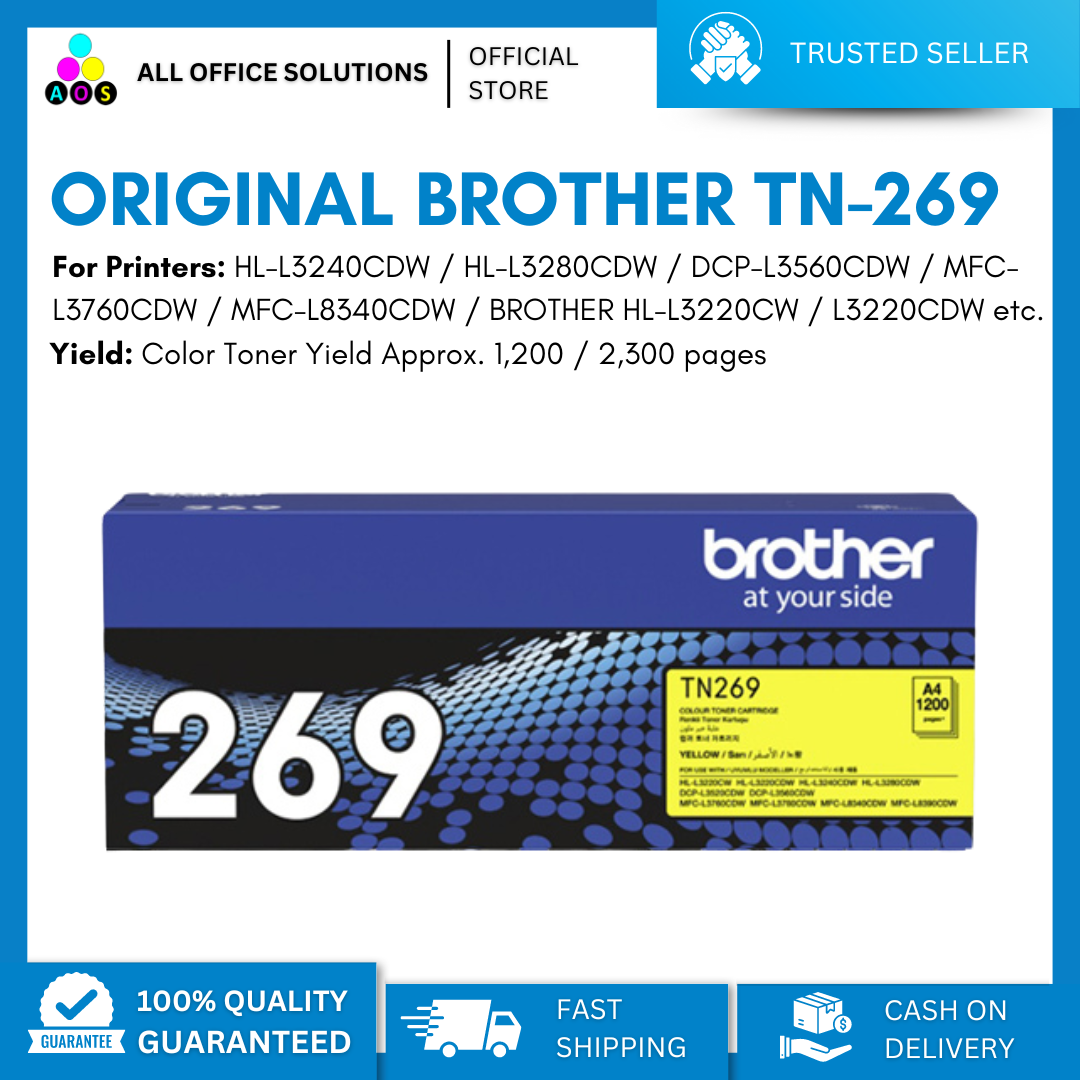 Original Brother TN-269 Cyan Magenta Yellow Black Colour Toner Cartridge | Lazada PH