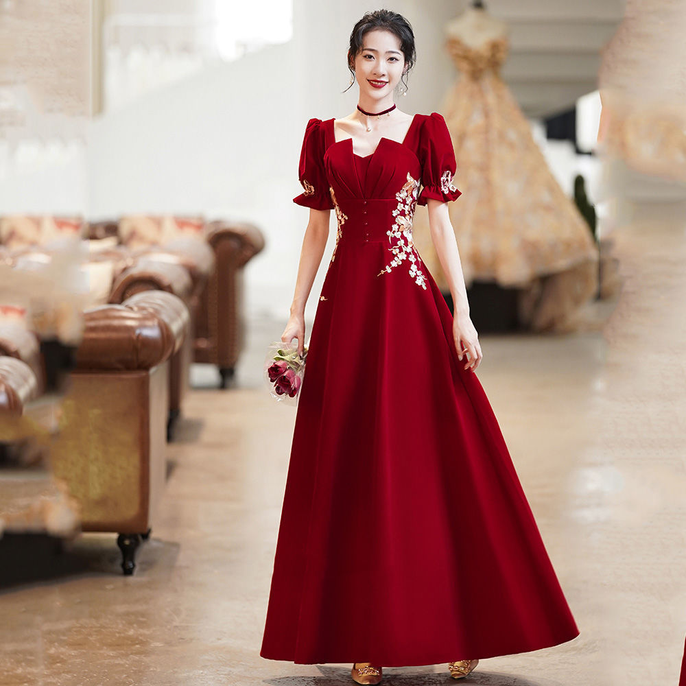 2021 New Chinese Toast Dress Wedding Appreciation Banquet Dress Bride ...