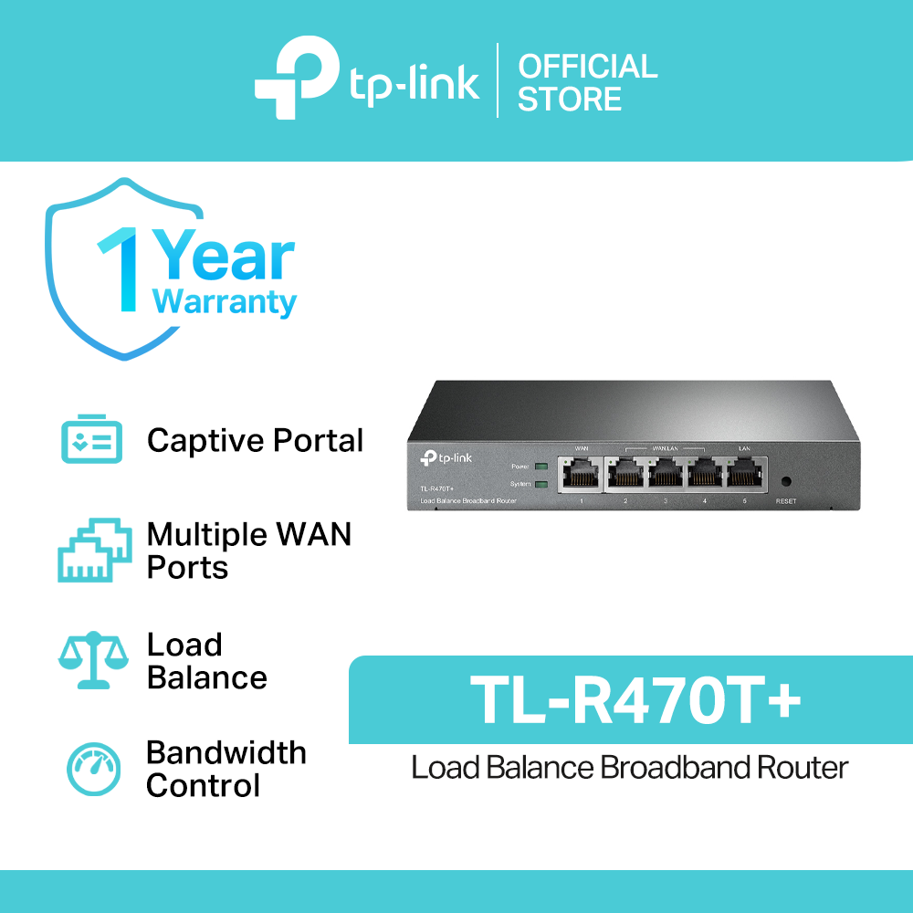 TP-Link TL-R470T+ Desktop Load Balance Broadband Router TP LINK TPLINK ...