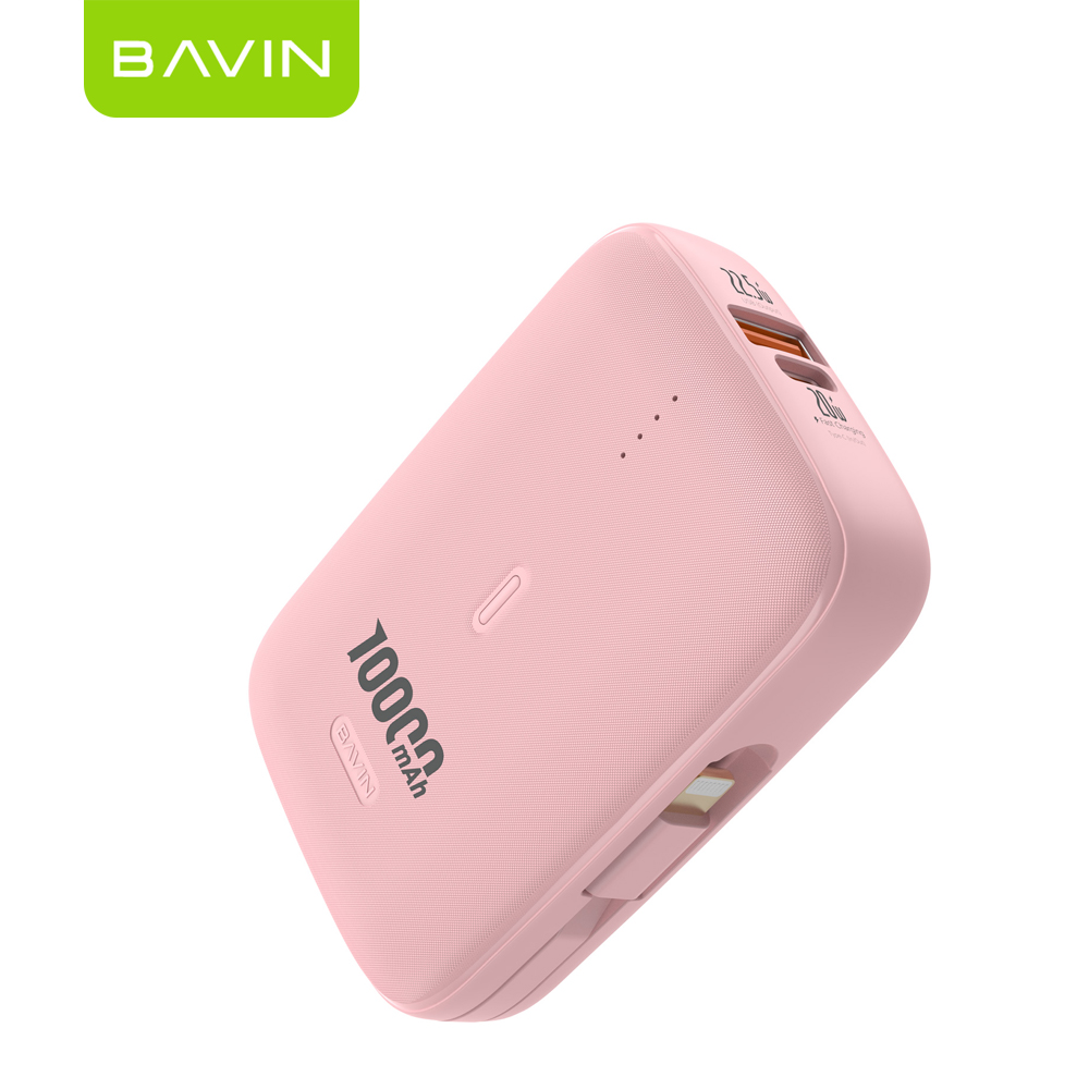 BAVIN PC1090 10000mAh Mini Powerbank 22.5W USB + 20W USB-C In & Out w/ Bidirectional Charging ...