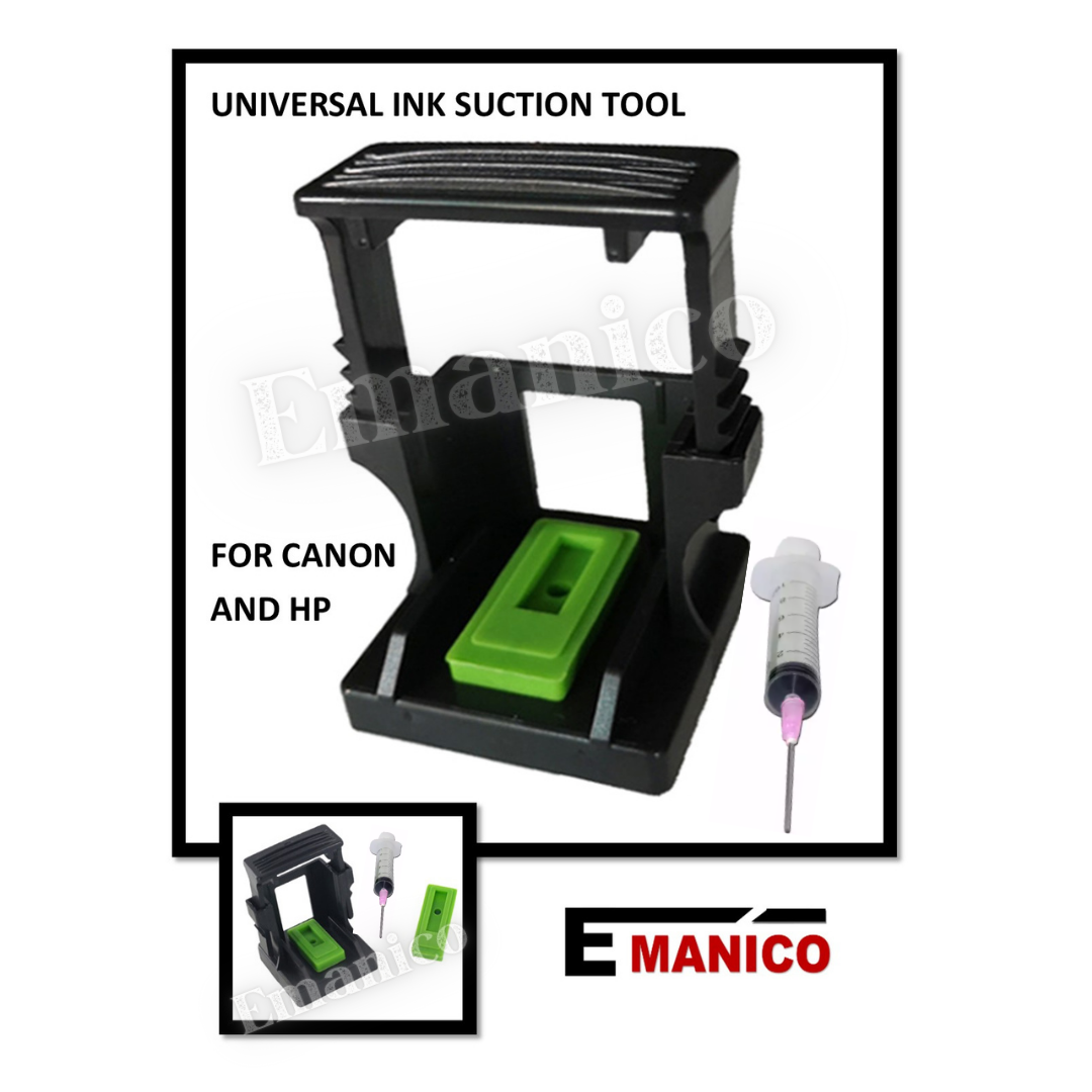 INK SUCTION TOOL UNIVERSAL (HP/ CANON), ADJUSTABLE HOLDER W/ FREE ...