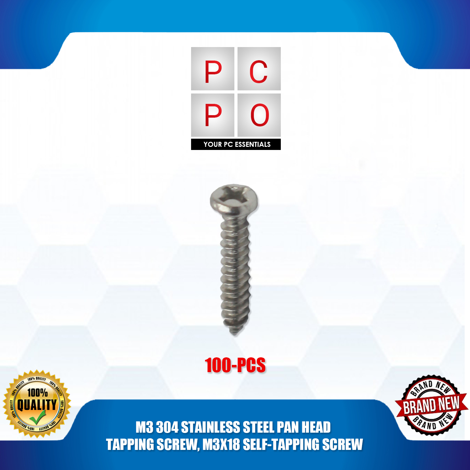 M3 304 STAINLESS STEEL PAN HEAD TAPPING SCREW, M3X18 SELF-TAPPING SCREW ...
