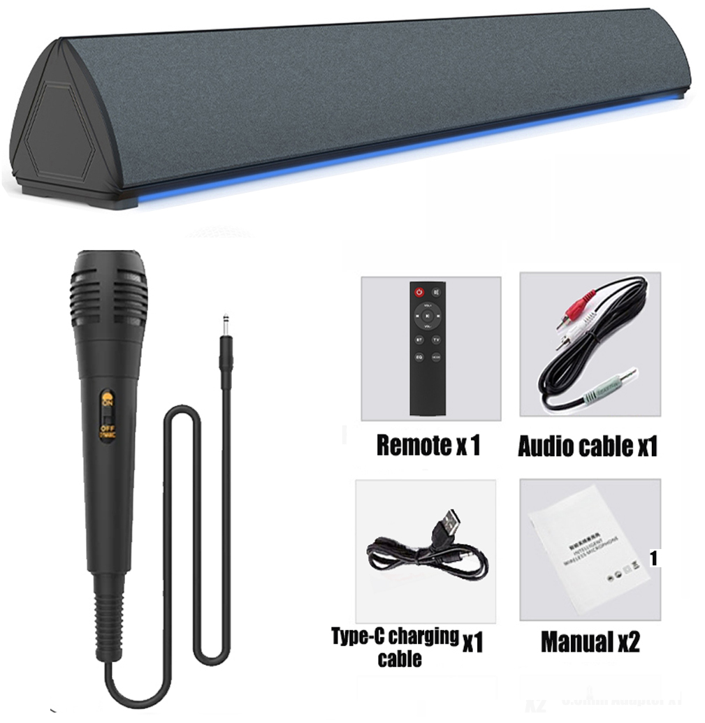 【Free Microphone】Rsionch Sound Bar Karaoke with Microphone ,20W ...