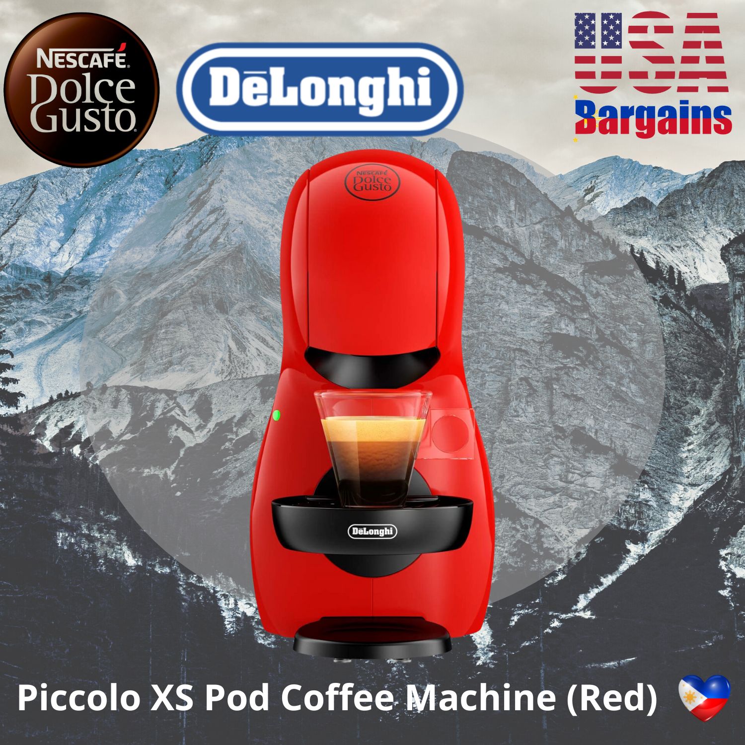 DeLonghi Nescafé Dolce Gusto Piccolo XS Pod Capsule Coffee Machine ...