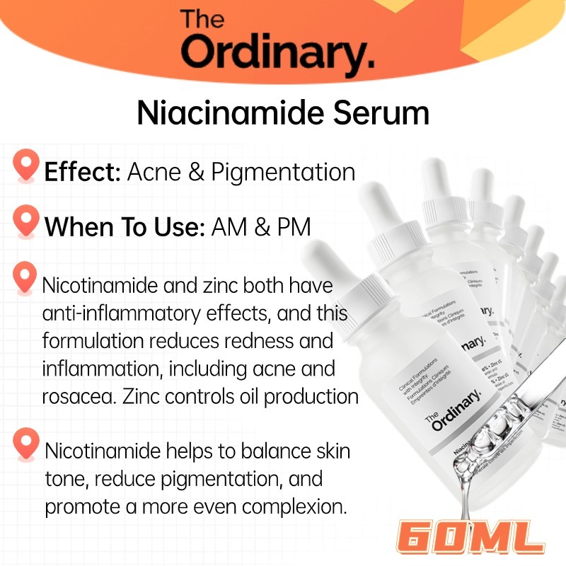The Ordinary Niacinamide 10% + Zinc 1% 30g face serum skin care facial ...