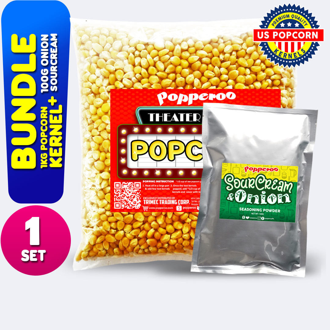 POPPEROO [BUNDLE] Popcorn Kernels (1kg) + Sourcream and Onion powder ...